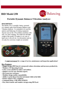 IRD BALANCING – Model 258 – Advance Siam Tech Co., Ltd.