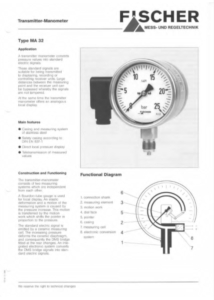 FISCHER – All Pressure Gauges Range – Advance Siam Tech Co., Ltd.